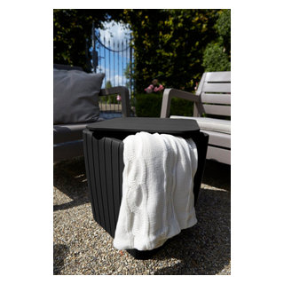 Luzon Storage Patio Deck Box by Keter, Graphite Matte - Contemporary ...