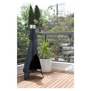 Modern Chiminea on Silverlake Deck - Moderne - Terrasse en Bois - Los ...