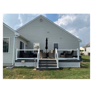 New Deck with Lattice Skirt and Roof Addition - Terrace - Other - by ...