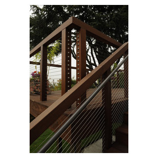 Oakland Hills Ipe Deck Cable Rail - Moderne - Terrasse en Bois - San ...