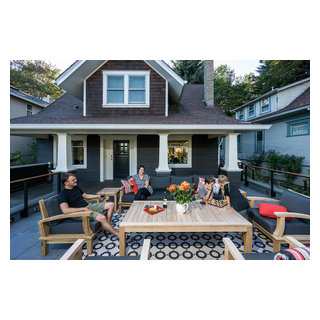 Outdoor deck above garage - Traditional - Deck - Portland - by KuDa ...