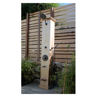 Outdoor shower and bamboo garden - Beach Style - Deck - Orlando - by ...