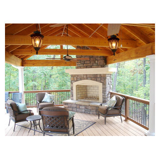Rustic Outdoor Entertaining Space - Rustic - Deck - Other - by Bear ...