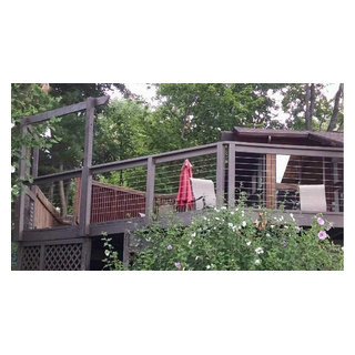 Silver Lake Ohio Lake House Deck Remodel - Cable Railing - Craftsman ...