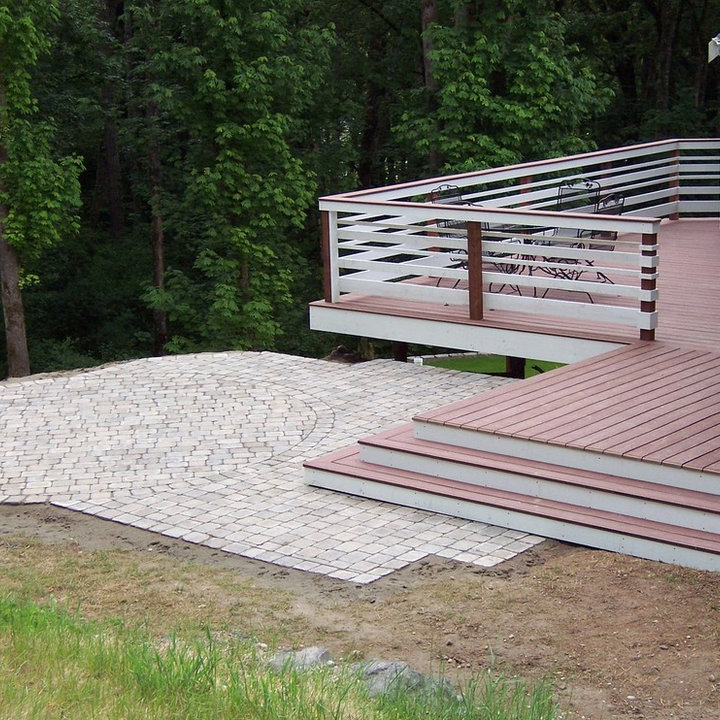 Composite Deck With Paver Patio - Photos & Ideas | Houzz