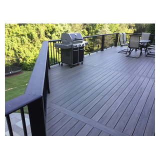 Timbertech Ashwood Deck with Cocktail Rail - Contemporary - Deck ...