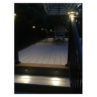 Timbertech Deck with Lights and Stamped Concrete - Moderne - Terrasse ...