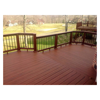 Timbertech Pacific Rosewood Decking with Timbertech BuilderRail Redwood ...