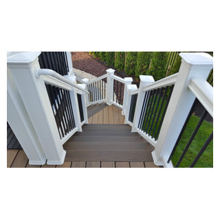 TimberTech Pecan Custom Deck with TimberTech Radiance Rail - Terrasse ...