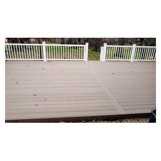 Timbertech Sandy Birch with White Timbertech Rail - Deck - Other - by Deck & Drive Solutions | Houzz