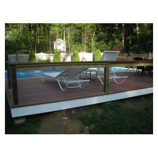 Walpole MA: 4x4 Post, 2x4 Top Rail, 2x2 Support, Stainless Cable Railng ...