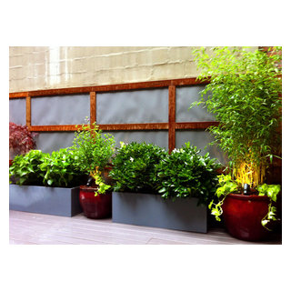 West Village NYC Roof Garden: Asian Shoji Screen, Terrace Deck ...