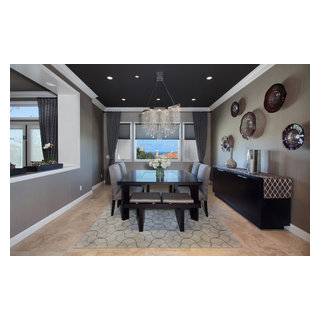 27 Diamonds Interior Design - Contemporary - Dining Room - Orange ...