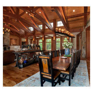 A Rustic Estate by Home Front Interiors, Inc with beautifully accented ...