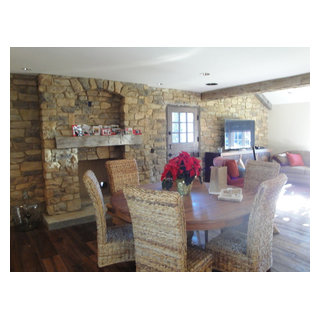 Baronial Manor Revival Remodel - Farmhouse - Dining Room - Orange ...