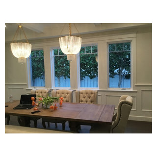 Before Stationary Drapery Panels - Transitional - Dining Room - Seattle ...