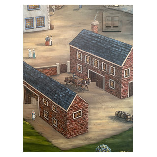 Colonial-Revolutionary Murals, hand painted throughout a dining room ...