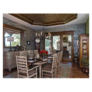 Colorado Mountain Territorial Style - Rustic - Dining Room - Denver ...
