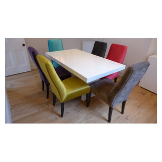 colourful dining chairs in different vibrant colours - Contemporary ...