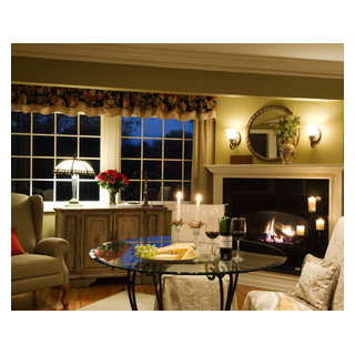 Colts Neck Dramatic Dining Room Makeover AFTER, at twilight ...