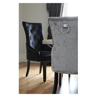 Crushed Velvet Dining Chairs - Contemporary - Dining Room ...