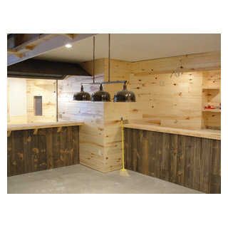 Custom barn wood paneling bar - Rustic - Dining Room - Other - by ...