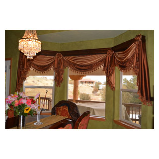Custom Drapes and Hardware - Traditional - Dining Room - Albuquerque ...