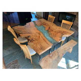 Custom Live Edge River Dining Table - Rustic - Dining Room - San Diego ...