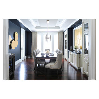 Dark and Dramatic Living & Dining Room - Contemporary - Dining Room ...