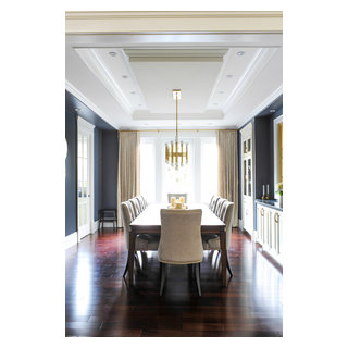 Dark and Dramatic Living & Dining Room - Contemporary - Dining Room ...