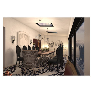 Design concept - Gothic Revival inspired home - Eclectic - Dining Room ...