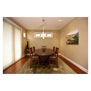 dining room with faux leather texture paint - Contemporary - Dining ...