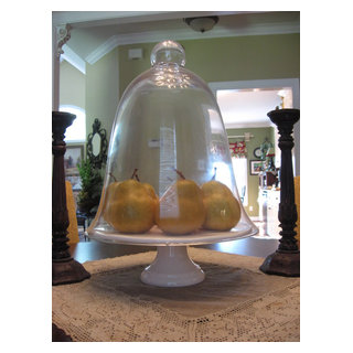 Diningroom table cloche on cakestand- southernhospitality - Traditional ...