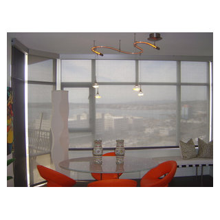 Downtown Sheer Solar Shades - Contemporary - Dining Room - Nashville - by LightStyle Solutions ...