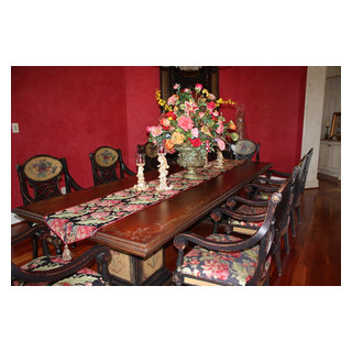 Dramatic Raspberry Dining Room - Traditional - Dining Room - Charlotte ...