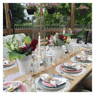 Feminine Table Settings - Shabby-chic Style - Dining Room - Columbus ...