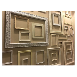 Gallery Wall of Picture Frames - Shabby-chic Style - Dining Room ...