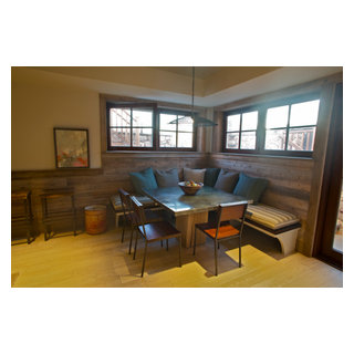 Grand Summer Home overlooking Chilmark Cliffs - Rustic - Dining Room ...