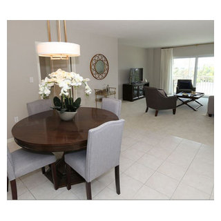 Gulf Tower Condo Dining/Living Room After - Transitional - Dining Room ...