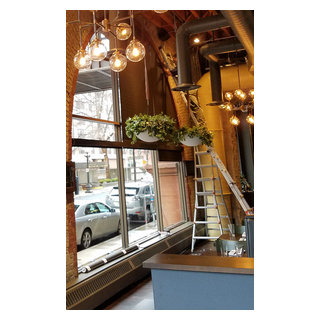 Handsome Hog Custom Shade Installation - Industrial - Dining Room ...