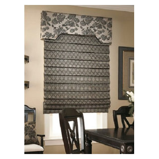 Hobbled Roman Shade featuring Carole Fabrics - Traditional - Dining ...