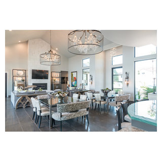 Lake LBJ Modern - Contemporary - Dining Room - Austin - by One Swanky ...
