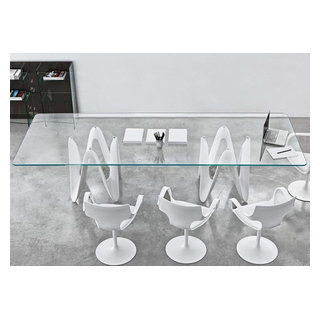 Large Glass Dining Tables - Modern - Dining Room - West Midlands - by ...