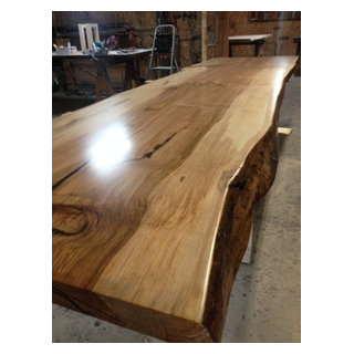 Maple LIve Edge Boardroom Table Conference Table - Craftsman - Dining ...