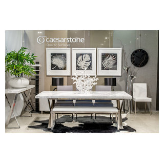 Lyn Caesarstone with polished staineless steel base - Contemporary ...