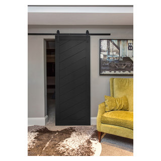 Mid century Diagonal Barn Door - Midcentury - Dining Room - Other - by ...