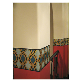 Moorish Border Pattern Wrapping Around a Dining Room - Eclectic ...