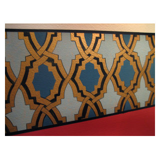 Moorish Border Pattern Wrapping Around a Dining Room - Eclectic ...