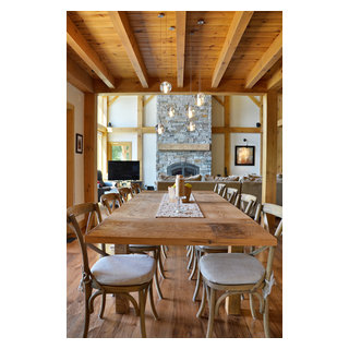 Muskoka - Rustic - Dining Room - Toronto - by Normerica Timber Homes ...