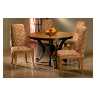 New England Neptune Round Dining Table - Transitional - Dining Room ...